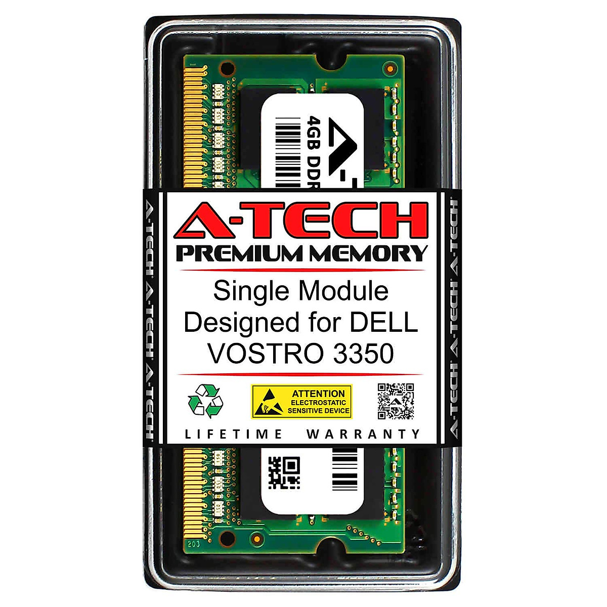 A-Tech 4GB RAM for DELL VOSTRO 3350 | DDR3 1333MHz SODIMM PC3-10600 204-Pin Non-ECC Memory Upgrade Module