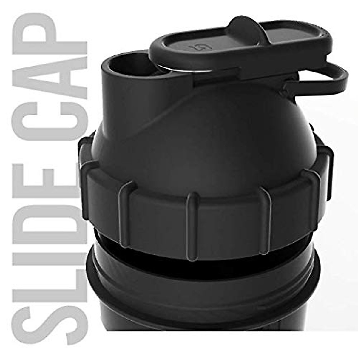 SHAKESPHERE Tumbler: Protein Shaker Bottle and Smoothie Cup, 24 oz - Bladeless Blender Cup Purees Raw Fruit with No Blending Ball - Drink Powder Mix Shake Mixer for Pre Workout, Gym (Frosted White)