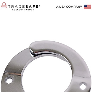 TRADESAFE Lock Out Tag Out Hasp - 1 inch Jaw Diameter Stainless Steel Lockout Hasp, Nylon Handle, Tamper-Proof and Impact-Resistant Loto Hasp, 6 Pack