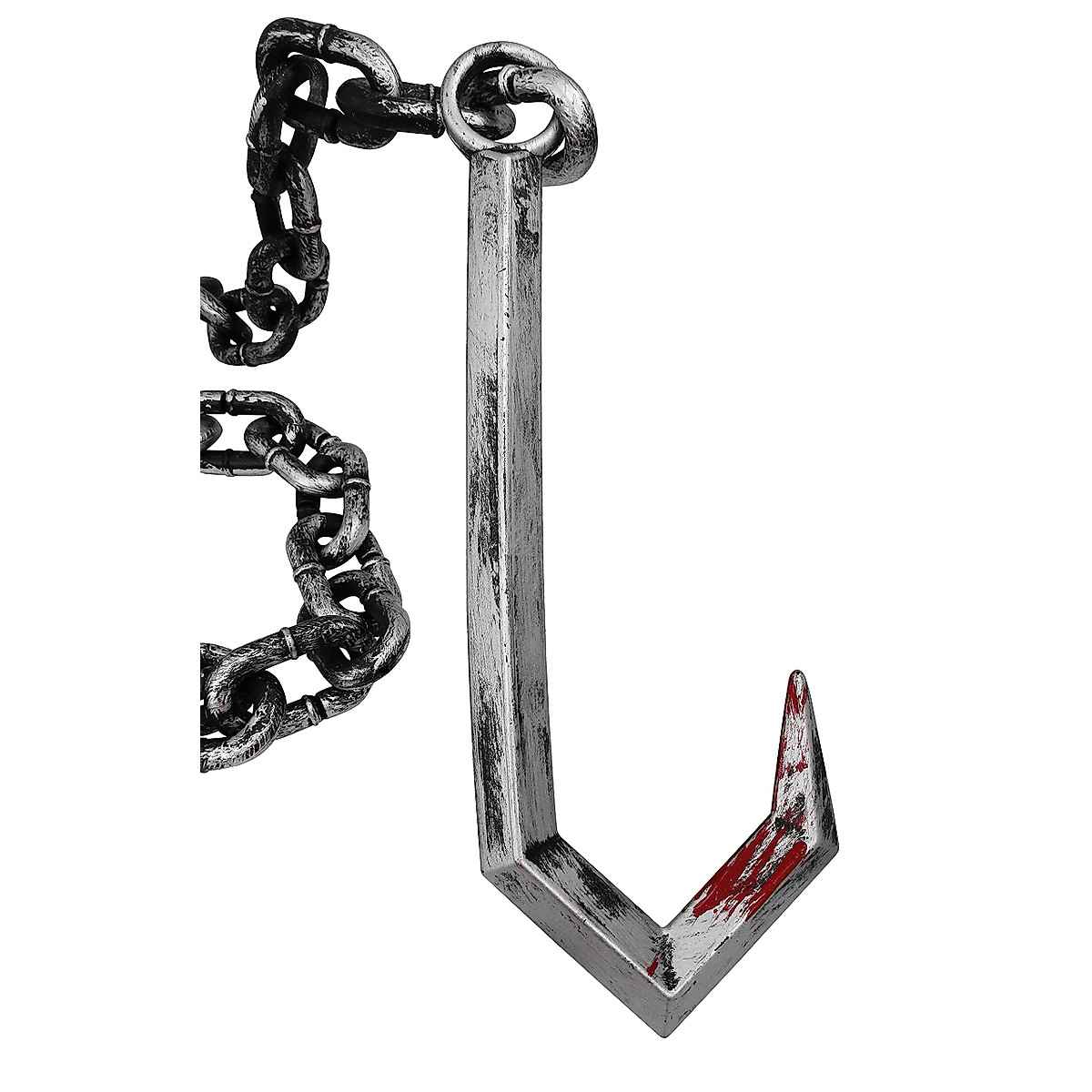 Nicky Bigs Novelties Plastic Fake Butcher Hook Meat Hooks With Chain Weapons Halloween Horror Prop