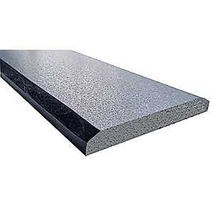 TR Stones Absolute Black Granite Threshold | Leather Finish | Beveled ( 48" x 4" )