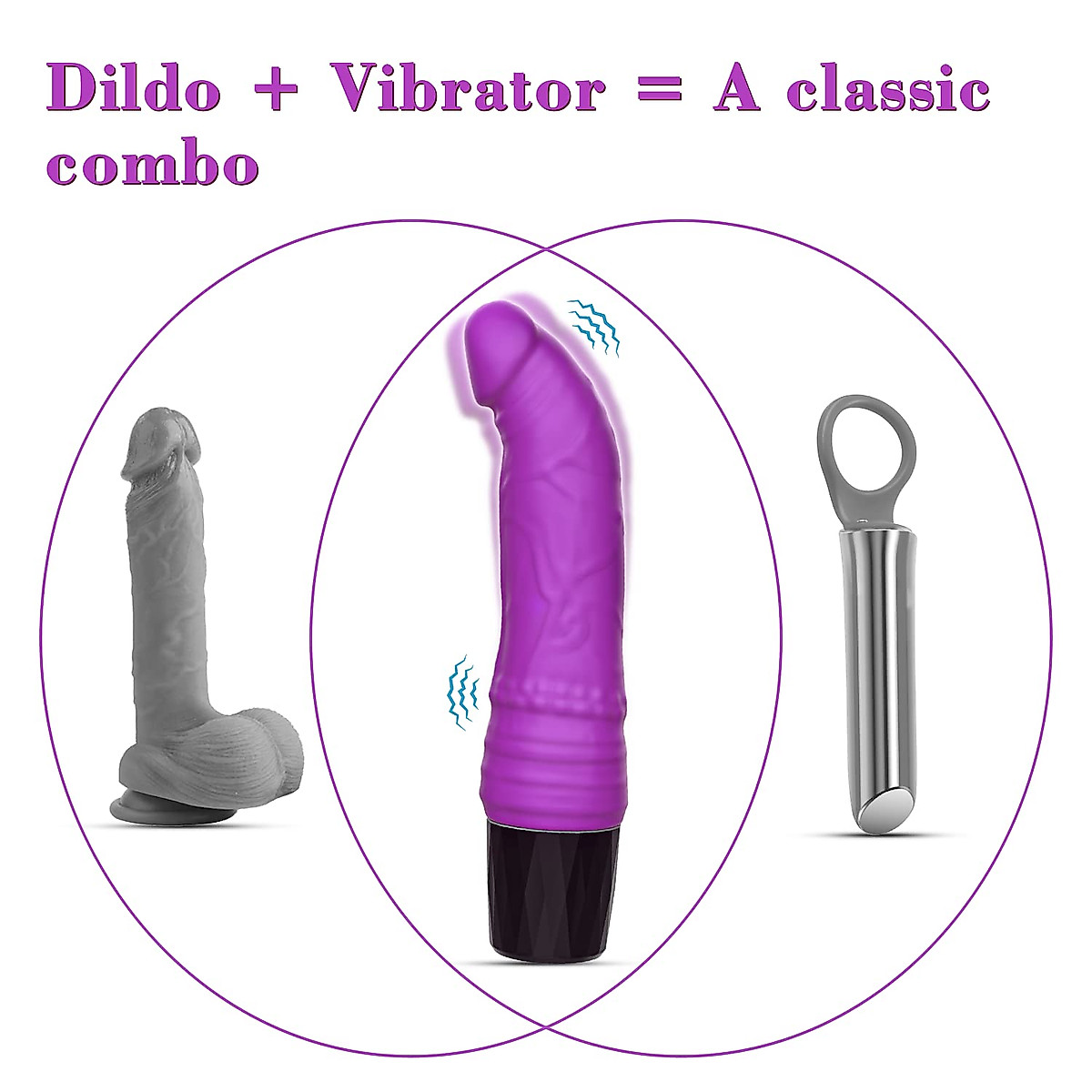 Quiet Dildo Sex Toys for Women - Beginner Vibrator Adult Toys for Female Pleasure, Hafobok G Spot Vibrator Dildos, Soft Silicone Realistic Dildo for Men, Fake Penis, Juguetes Sexuales Consoladores