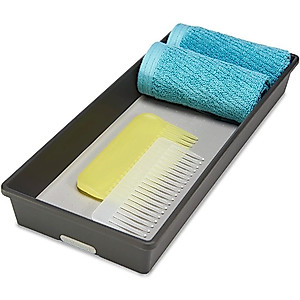 madesmart Classic 15.5" x 6.6" Bin - Granite | CLASSIC COLLECTION | Multi-Purpose Storage Organizer | Soft-grip Lining and Non-slip Rubber Feet BPA-Free, Model Number: 29656