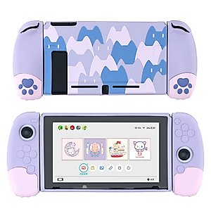 GeekShare Soft Silicone Protective Case Compatible with Nintendo Switch Console (Purple)