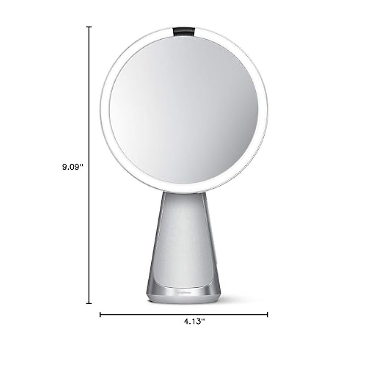 simplehuman Sensor Mirror Hi-Fi with Alexa, Superb Custom-Designed Audio, Extreme Color Accuracy, Touch Brightness Control, 5X Magnification