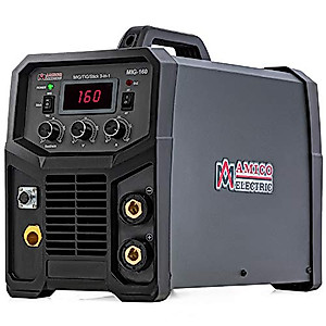 MIG-160, Professional 160-Amp MIG/TIG/Stick Arc DC Inverter Welder, 3-in-1 Multifunction, Spool Gun Weld Aluminum: SPG15180 & SPG15250