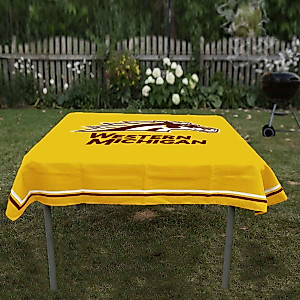 College Flags & Banners Co. Western Michigan Broncos Gold Logo Tablecloth or Table Overlay