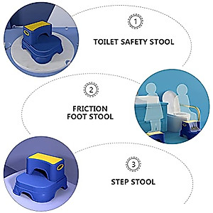' Step Stools Step Stool Potty Training Stool Foot Stool Bedside Step Stool Toilet Stool Stool for Kitchen Bathroom Bedroom Blue Yellow Step Stool