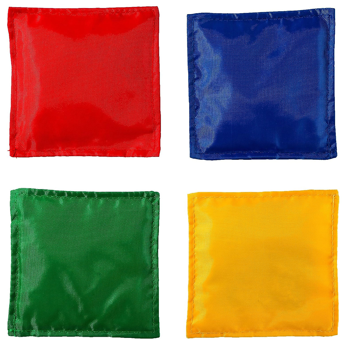 Franklin Sports 5" x 5" Nylon Bean Bags (Set of 12) - Perfect for use in schools