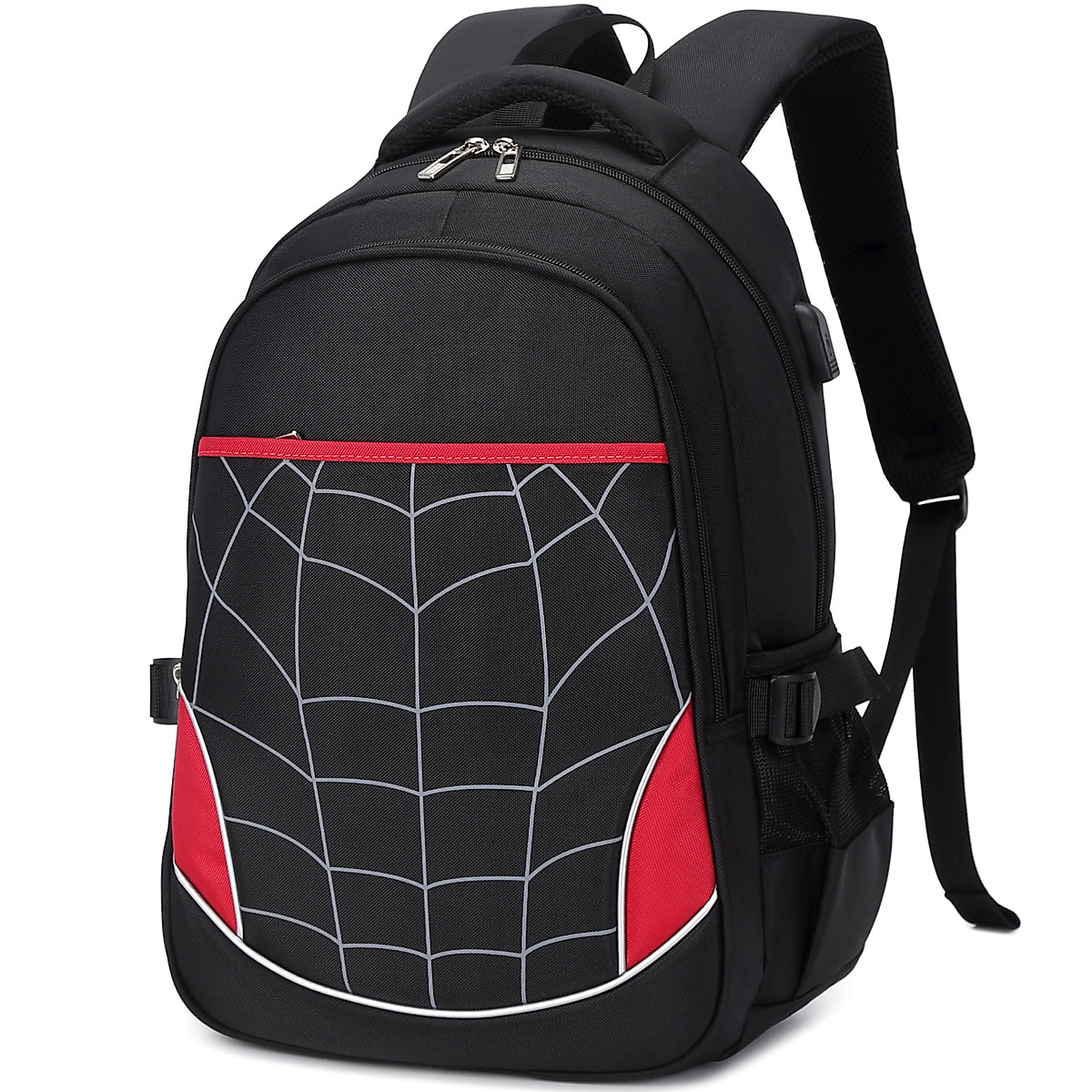 Gikizzi Boys School Backpack for Boys Backpack with Lunch Box Anime Backpack School Bag Bookbag Backpack Set for Boy Girls (Black)