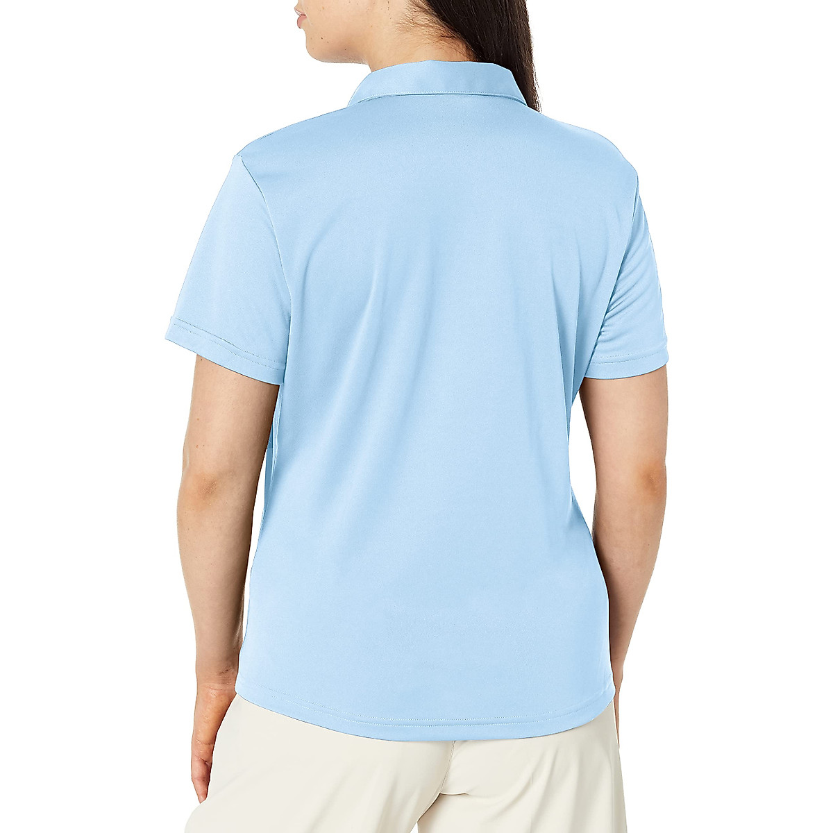 adidas Women's Performance Primegreen Polo Shirt, Clear Sky, Small