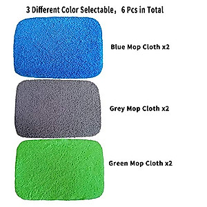 Majory Car Care Microfiber Cloths for Windshield Cleaning Tool, Windshield Cleaner Wand Replaceable Glass Cleaning Bonnets, Interior Auto Window Cleaner Washing Pads, Fit 5”, 6 Pack