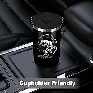 Fishing Gifts for Men 30 oz Fishing Tumbler with Handle and Straw American Flag Stainless Steel Insulated Cups Mug Father's Day, Christmas and Birthday Gifts for Dad Grandpa Men