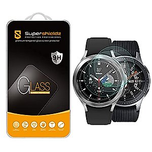 (3 Pack) Supershieldz Designed for Samsung Galaxy Watch 4 Classic (46mm) / Galaxy Watch (46mm) Tempered Glass Screen Protector, Anti Scratch, Bubble Free