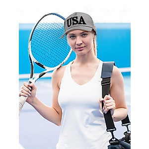 ROLVNHTV 4 Pieces USA Hats for Men American Flag Cap Adjustable Embroidered Patriotic Black Baseball Hat Trucker Hat for Men Women