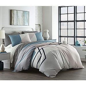 City Scene - Twin Duvet Cover Set, Soft Bedding with Matching Sham, Contemporary Home Decor (Thorton Blue, Twin)