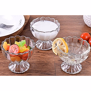 VanEnjoy Glass Bowl Set in Safe Package - Mini Prep, Dip, Dessert, Ice Cream, Bar Snack Dish Bowls - Set of 4, 4 Oz
