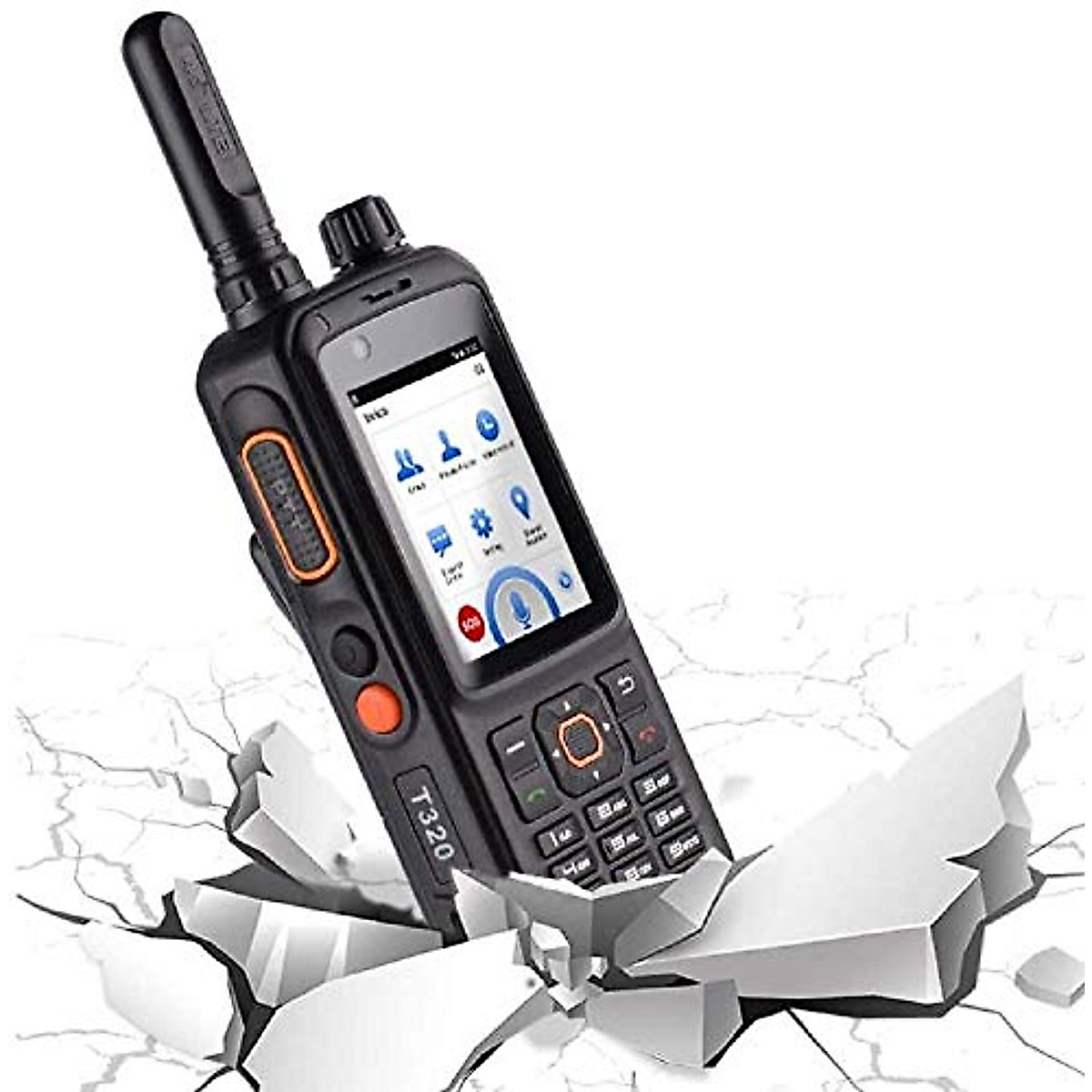Inrico T320 4G Internet Mobile Radio WiFi Bluetooth Radio Unlocked GSM Compatible with Zello Real PTT Android 7.0 Network Radio