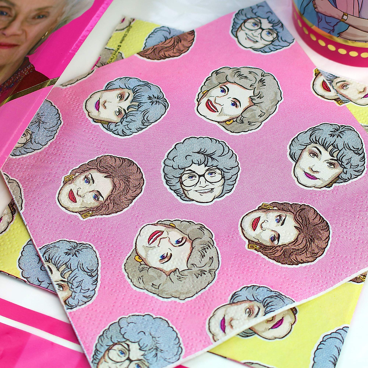 Golden Girls Party Supplies (Standard) Birthday Party Decorations with Happy Birthday Banner, 58 Piece Set - 40th birthday decorations, 50th birthday decorations for women, bridal shower decorations