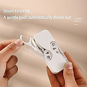 Portable Floss Dispenser, Dental Floss Portable Case Dental Floss Dispenser Dental Floss Picks Cases Automatic Floss Organizer Travel Floss for Women Men Teeth Cleaning (Black)