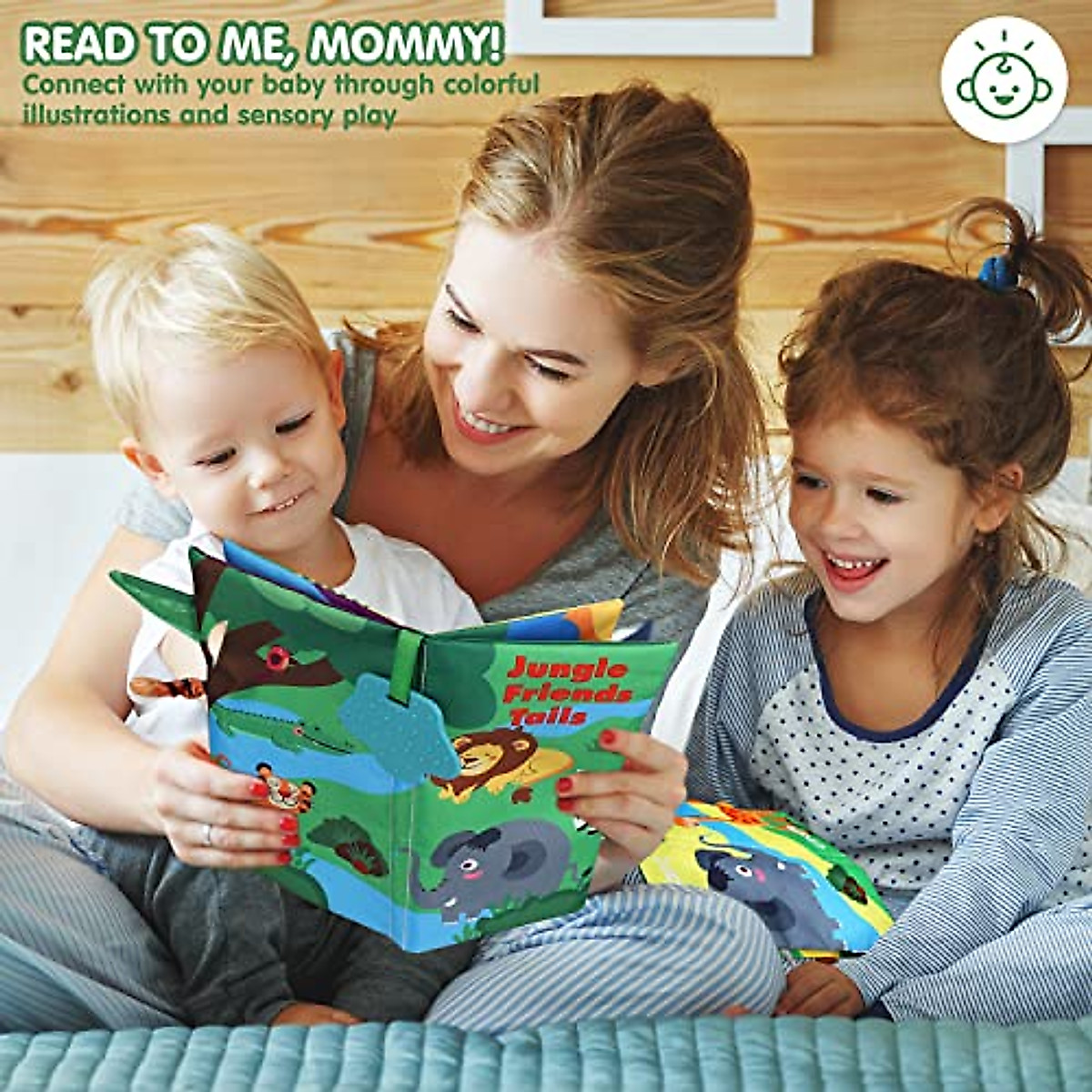 TOY Life Soft Baby Book 0-3-6-12 Months Baby Montessori Toys for 1 Year Old Touch and Feel Crinkle Cloth Books for Babies Newborn Infant Sensory Book Baby Crinkle Chew Toys Newborn Gift Set for Boy
