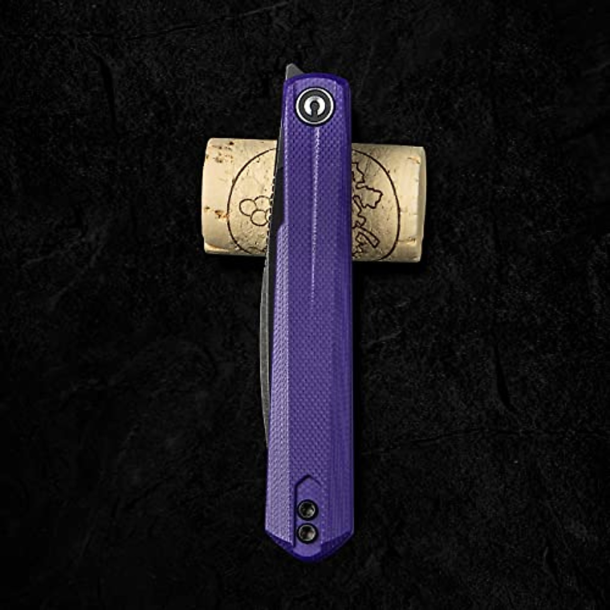 CIVIVI Clavi Folding Knife, Gentleman's Knife Front Flipper Knife for Everyday Carry, 3.06" Nitro-V Steel Blade Purple G10 Handle Pocket Knife for EDC Ostap Hel Designed C21019-2