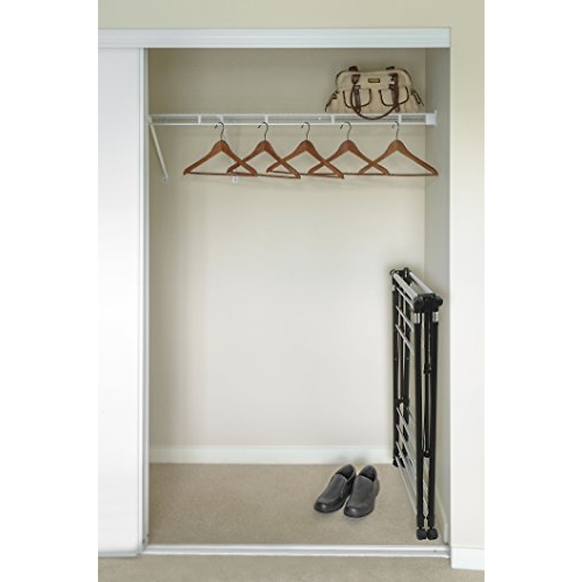 GreenWay GRGR200 Stainless Steel Collapsible Double-Bar Garment Rack