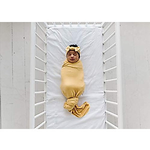 Copper Pearl Baby Swaddle Blanket - Premium Knit Baby Blanket, Large Soft Stretchy Receiving Blankets for Baby Boy and Girl, Swaddles for Newborn, Infant, and Toddler (Marigold)