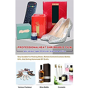 Shrink Wrap Bags - Mlooog 100pcs Clear Heat Shrink Wrap Professional Protection Against Aging and Dust - PVC Shrink Wrap Bags 11x18 Inches