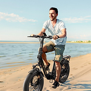 CYCROWN CycFree Electric Bike for Adults,1000W Peak Motor Ebike with 48V 15.6Ah Removable Battery up to 75+Miles & 20MPH Commuter Electric Bicycle, 20" Fat Tire All-Terrain Step-Thru 7-Speed E Bike