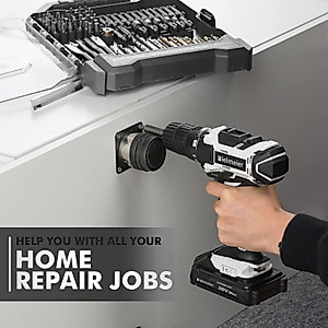 100-Piece Drill Driver Bit Set,High-Speed Steel Titanium Drill and Screwdriver Bit Set for Metal,Wood and Masonry,Suitable for Professional Work,it Matches Impact Driver and Drills on Market