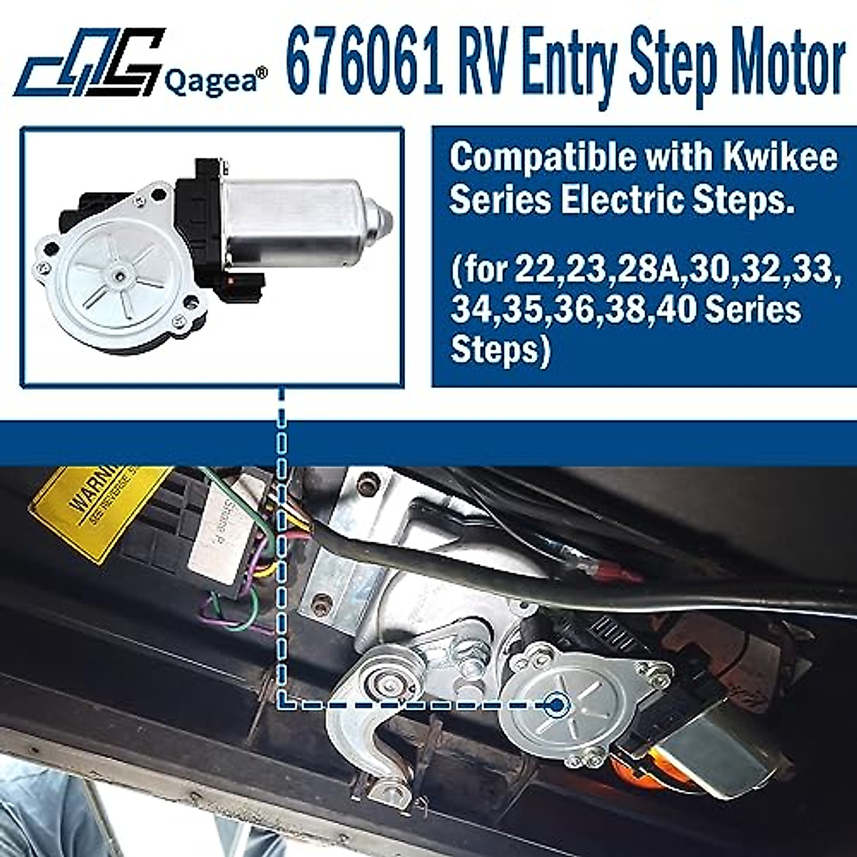 Qagea 676061 RV Entry Step Motor 214-1001 Replacement for Kwikee Part Number 1101428 379147