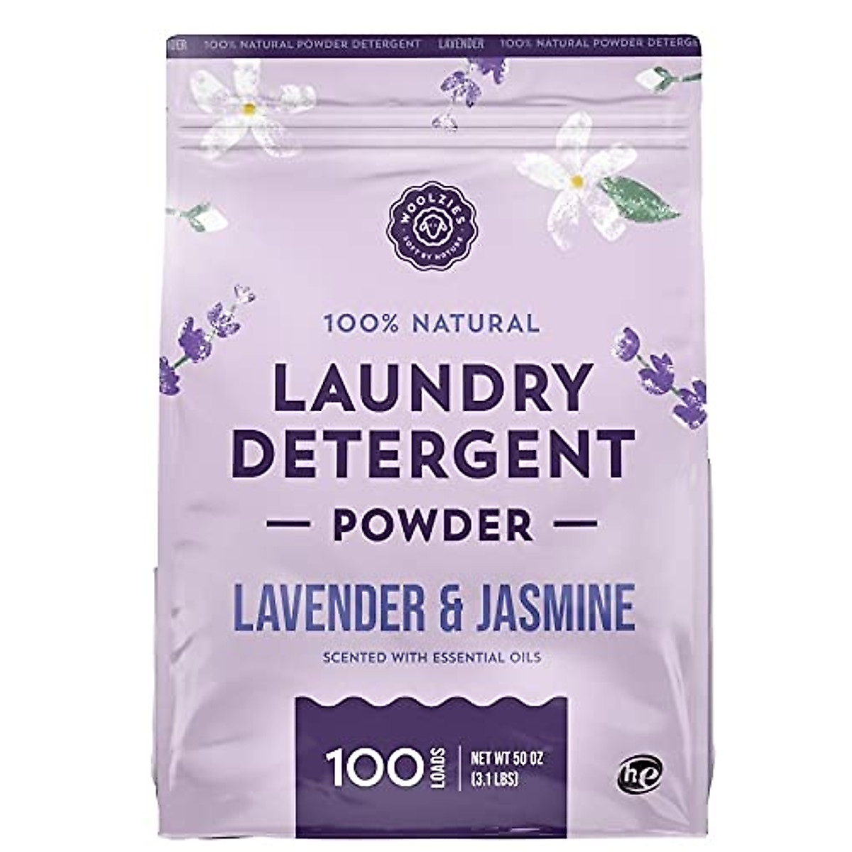 Woolzies 100% Natural Laundry Powder Detergent Soap Scented with Pure Essential Oils Extra Strength Biodegradable Formula, Safe for Sensitive Skin 100 Loads