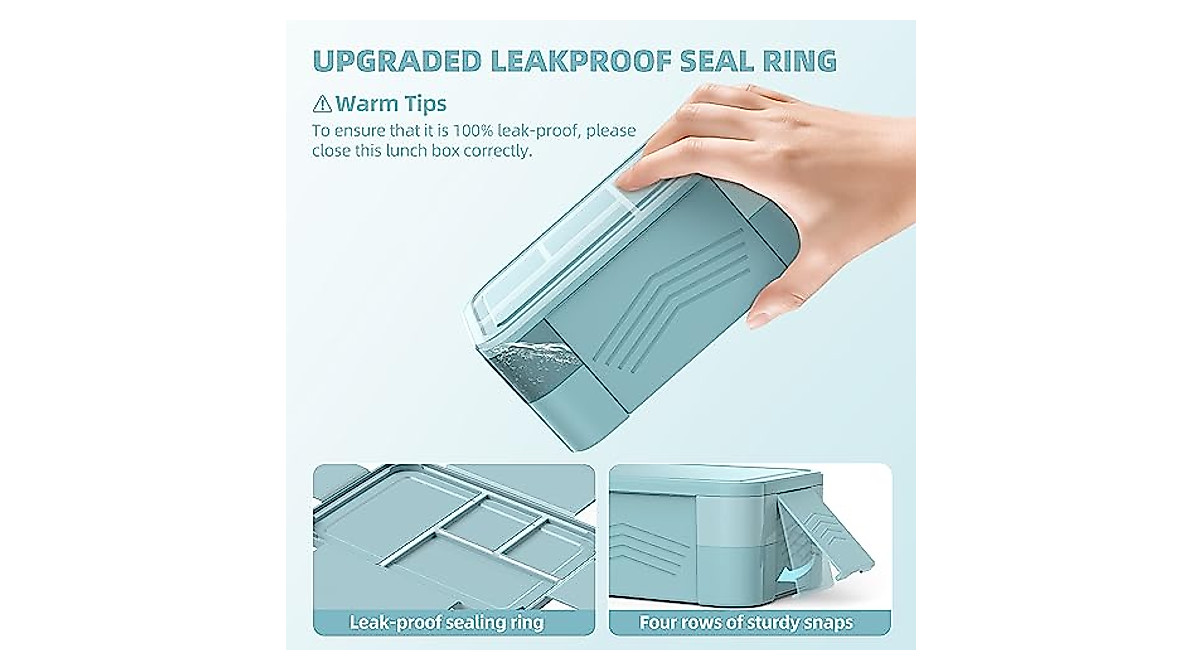 Cherrysea Stackable Bento Box Large Adult Lunch Container 6 ...