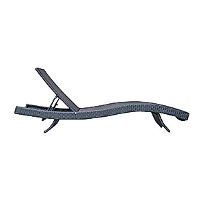 Armen Living Cabana Adjustable Wicker Chaise Lounge Chair