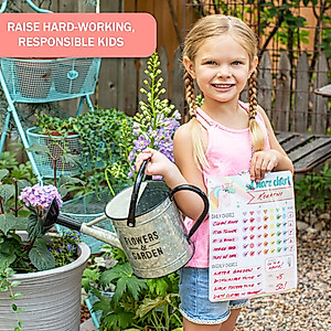 Magnetic Dry Erase Chore Chart for Kids - Perfect to Motivate Your Kids - Simplified 9” x 11” Reward and Behavior Chart for Your Fridge - Teach Responsibility at Home in a Motivating and Simple Way