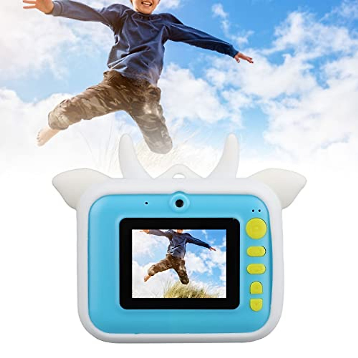 KUIDAMOS Print Camera, Timed Photographing Beautiful Pictures 24MP Camera 180 Degrees Rotating Bigger View for Daily Use