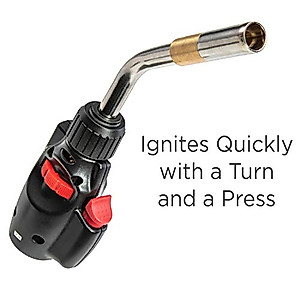 Ivation Trigger Start Propane Torch, High-Temperature Flame Torch [2372°F] w/Easy Trigger-Start Ignition & Adjustable Flame Control for Light Welding, Soldering, Brazing, Heating, Thawing & More