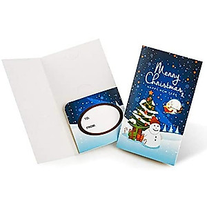 Christmas Gifts Card Money Holder in 5 Holiday Cute Festive Designs 30 Christmas Greeting Cards & 30 Envelopes,Christmas money holder with envelopes