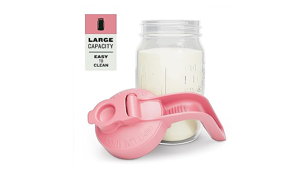County Line Kitchen Breast Milk Pitcher 32 oz - Leak-Proof & Heavy Duty