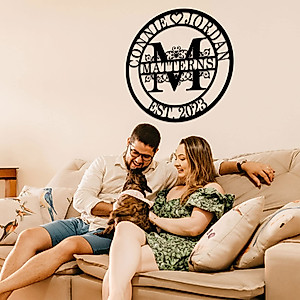 Custom Metal Sign, Metal Name Signs Personalized, Metal Wall Art, Monogram Wall Decor, Last Name Signs for Home, Family Name Sign, Personalized Wedding Gifts, Couples Gifts, Custom Signs Outdoor Metal