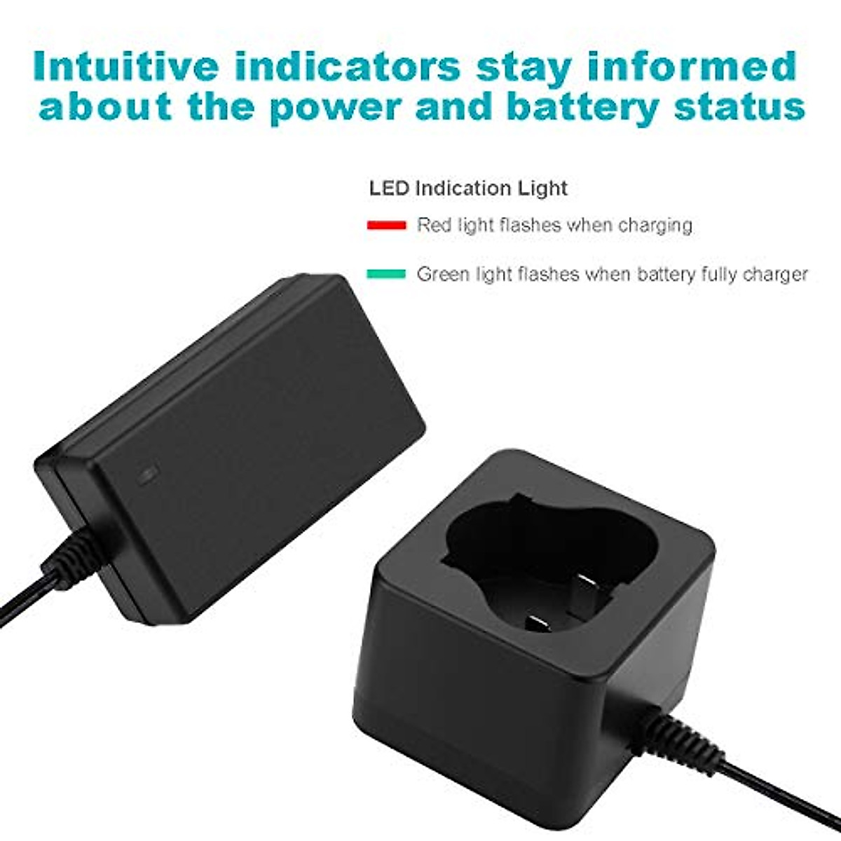 Creabest New 12V Lithium Battery Charger Compatible with Black and Decker 12V BL1110 BL1310 BL1510 LB12 LBX12 LBXR12 Pod Style Battery (NOT for Ni-MH/Ni-Cd Battery)