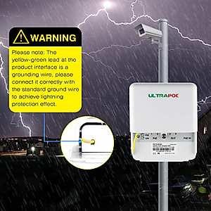 UltraPoe 4 Port Outdoor Gigabit POE++ Extender, up to 100m/330ft Ethernet Over Copper Wire, IEEE 802.3af/at Compliant, Plug and Play