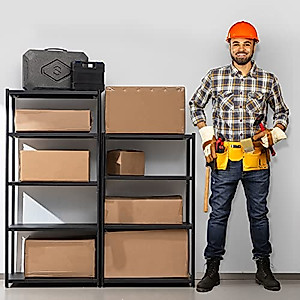 ALIMORDEN 27.5 Inch 5 Tire Storage Shelf Metal Wire Shelving Rcak Black Utility Rack Standing Corner Storage Cabinet