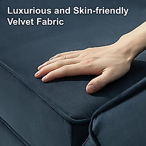 Belffin Oversized Modular Sectional Sofa U Shaped Sectional Couch with Reversible Double Chaises Velvet Modular Sectional Sleeper Sofa with Storage Blue