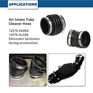 Air Intake Hose Compatible with 2006 2007 2008 Infiniti M35 3.5L- Intake Filter Tube Replaces # 16576-EG00A - Air Intake Duct Tube Boot