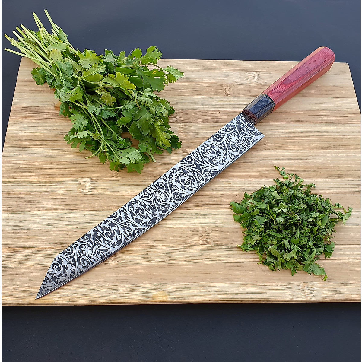 Vetus Japanese Knife Set | 12C27 High Stainless Steel Chef Knife Set | Professional Etched Kitchen Knives Set with Chef Bag/Knife Roll | Chef Knife Bag