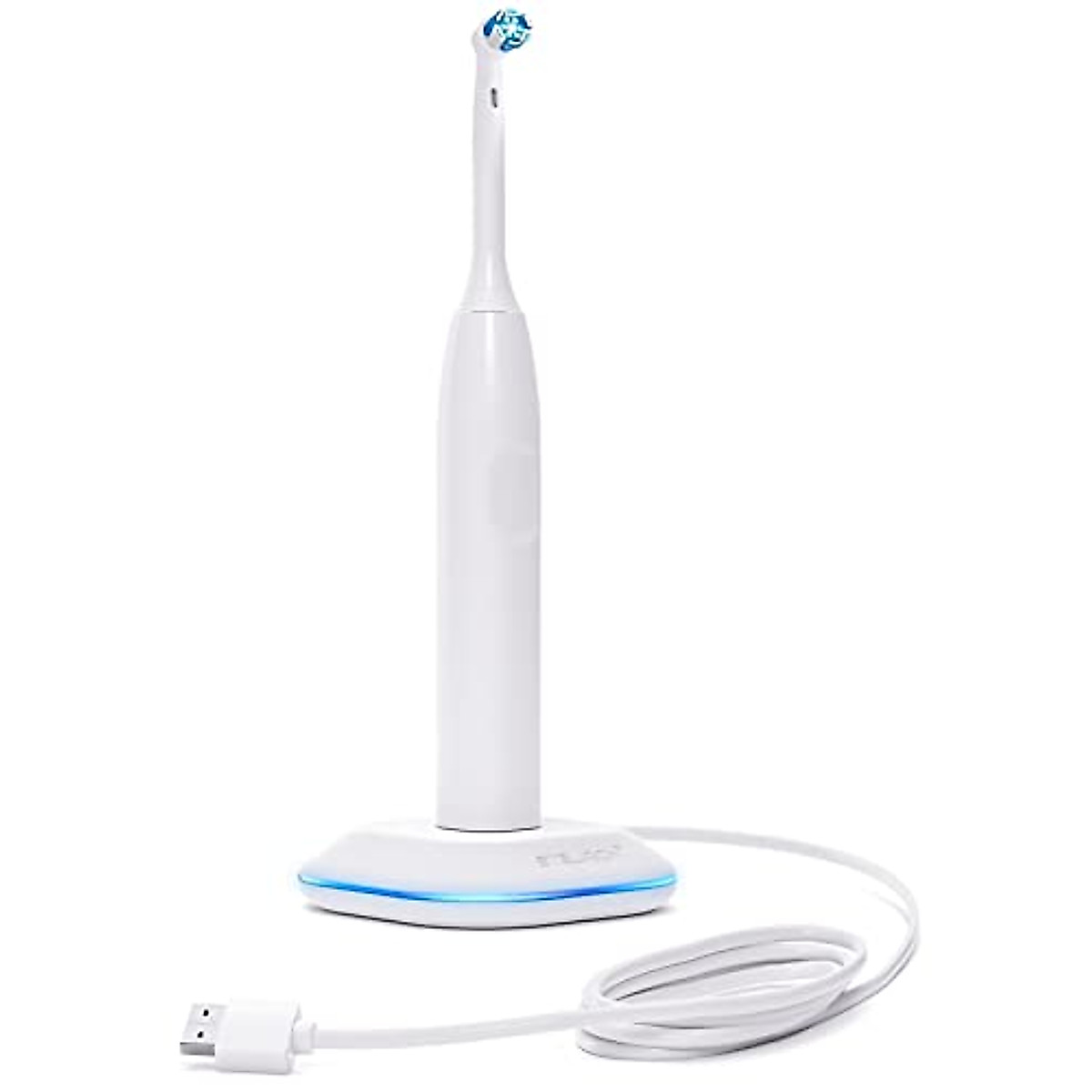 Galvanox Electric Toothbrush Replacement Charger for Braun Oral-B Electric Toothbrushes, Waterproof Inductive Base for Model 3757 - Portable Travel w/Built-in USB Power Cord (LED Charging Indicator)