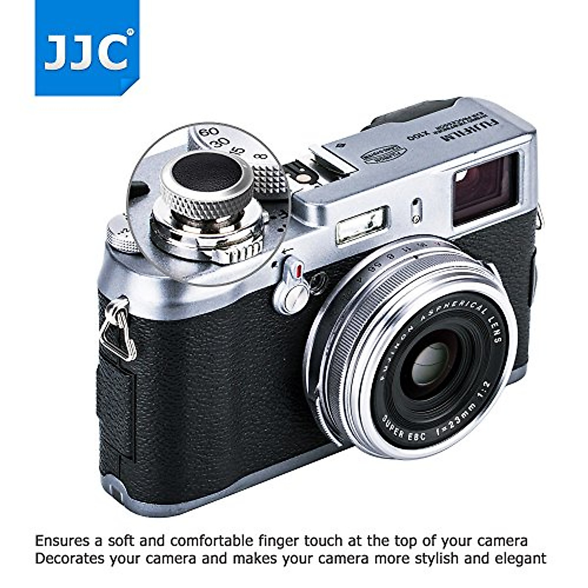 JJC Compatible Soft Shutter Release Button Cap for Fuji Fujifilm X-T30 II XT30 X-T3 XT3 X100F X-Pro2 X-Pro1 X-T2 X-E3 X-E2S X-T20 X-T10 X100T X100S for Sony RX10 IV III II, RX1RII RX1R RX1 / GR Black