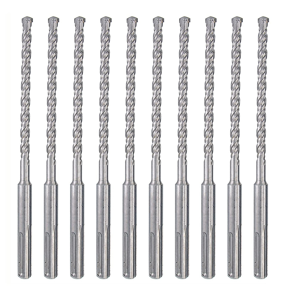 SDS Plus Hammer Drill Bit Set 5/32 in. x 6 in. Masonry Concrete Rock Drill-10Pcs